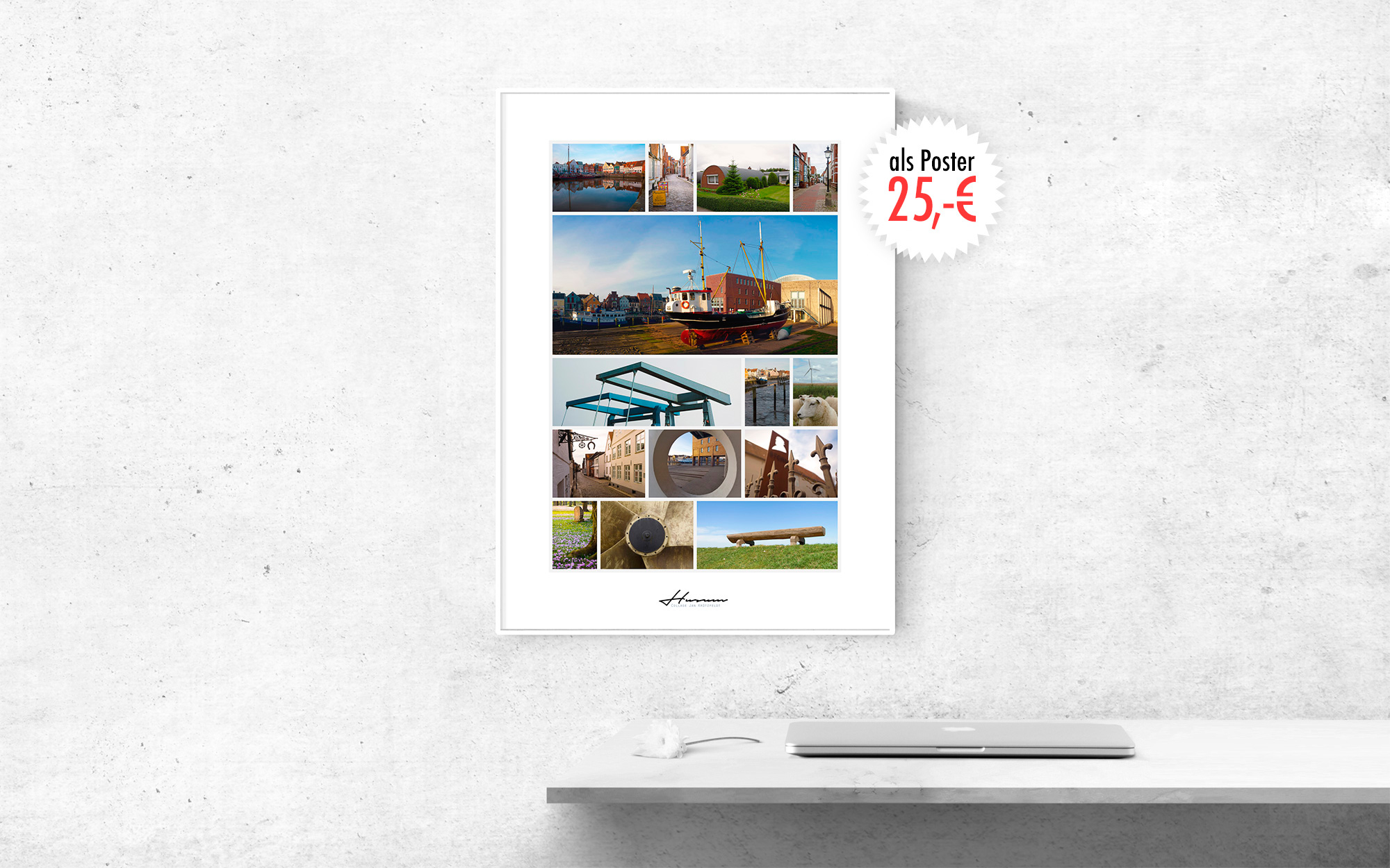 Poster: Collage Husum 2 - bildarchiv-sh.de